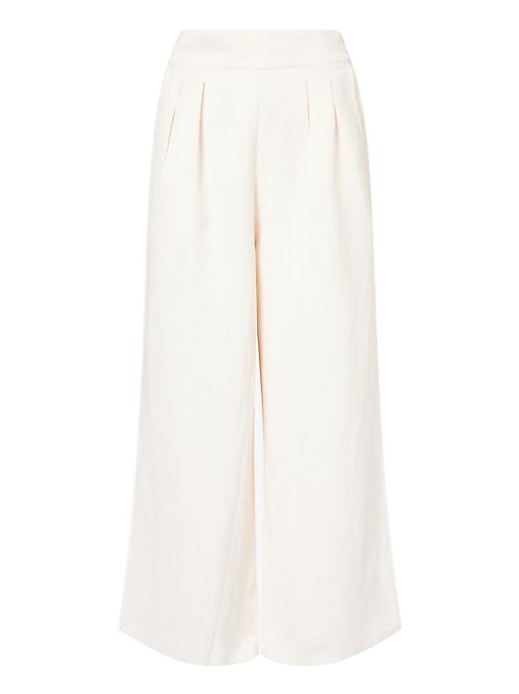 KAYANEE Kayanee City Wide-Leg Linen-Blend Trousers